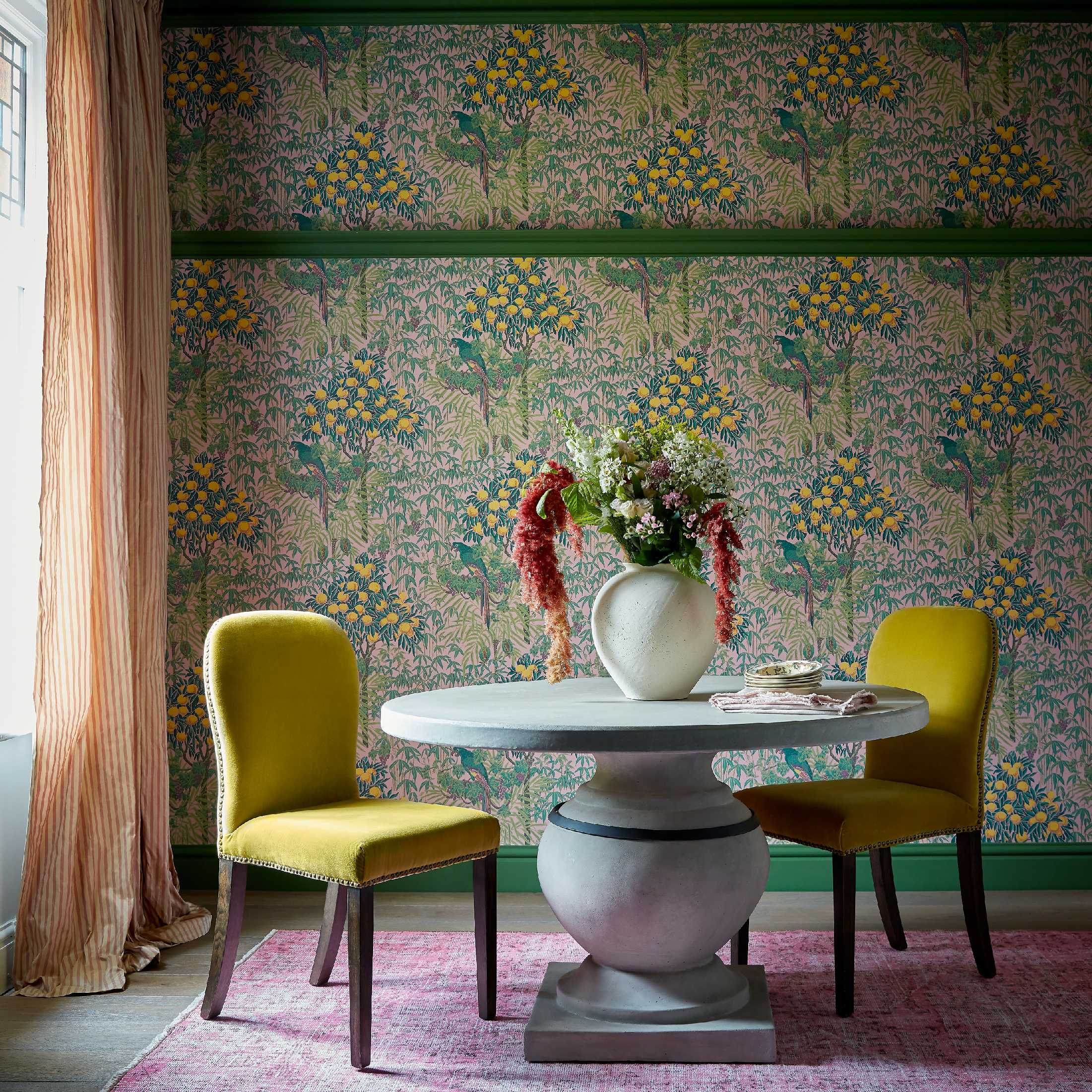 Macaw - Blush Pink | V&A Wallpaper | 1838 Wallcoverings